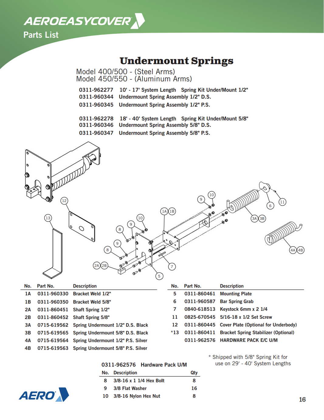 Flip Tarp Arm System Parts – Double Tuff